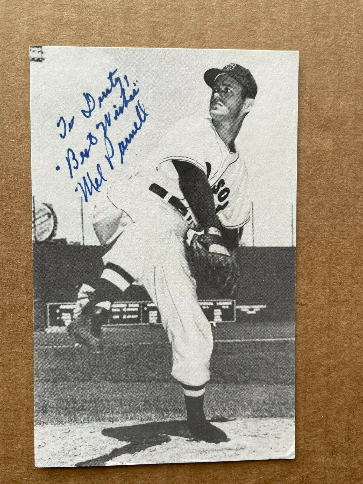 Mel Parnell Boston Red Sox Signed Baseball Photo Card | eBay