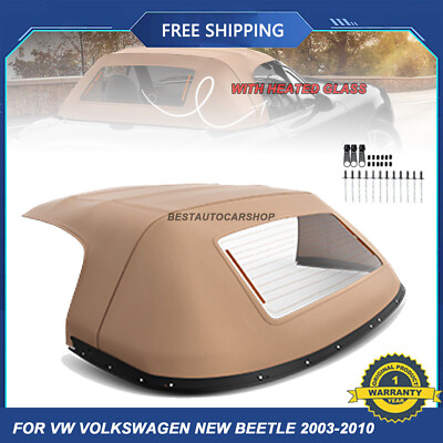 2003-2010 Volkswagen Beetle Convertible Soft Top | Tan | Heated Glass ...