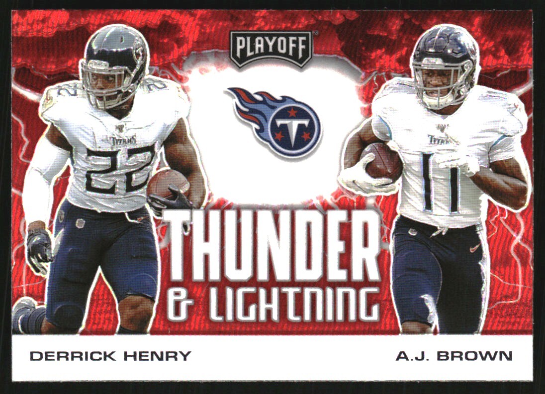 2020 Playoff Thunder and Lightning Red #10 A.J. Brown Derrick Henry | eBay