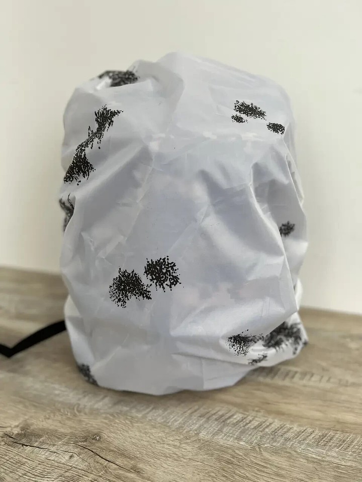 Camouflage winter cover for backpack. Cover for backpack Klyaksa. White ...