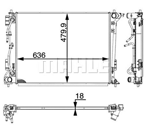 MAHLE Radiator For HYUNDAI Tucson 15- 25310D7600 | eBay