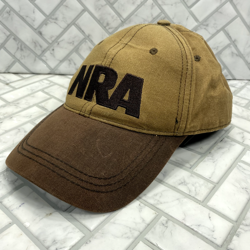 NRA Est 1871 Baseball Cap Hat- Brown- Adjustable Hook Loop Straps | eBay