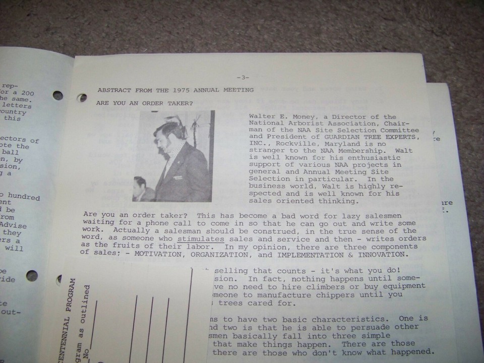 July 1975 NAA Arbor Action National Arborist Association Walter E ...