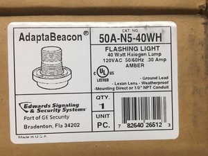 New IN BOX Edwards General Signal 50A-N5-40W Flashing Light 120V ...