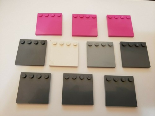 LEGO Pieces: 10 Various Color Tile, 4 x 4 w/ Edge Studs Minifigure ...