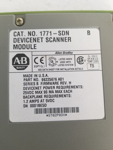 ALLEN BRADLEY 1771-SDN SER B USED DEVICENT SCANNER MODULE 1771SDN | eBay