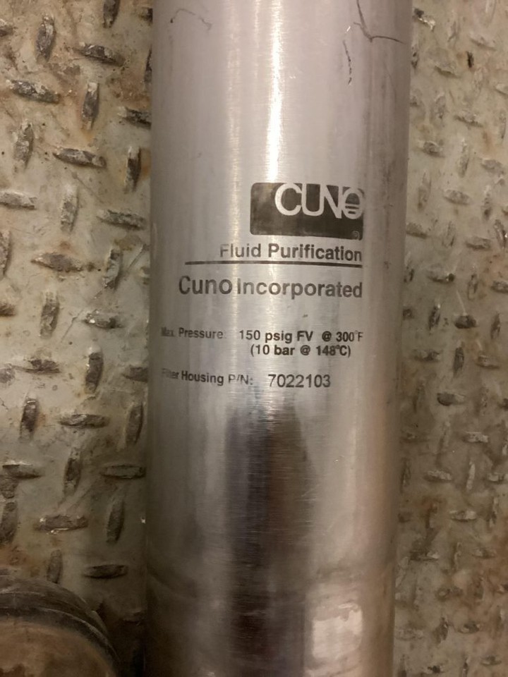 CUNO 7022103 Stainless Steel Cartridge Filter Housing 150PSIG @ 300°F ...