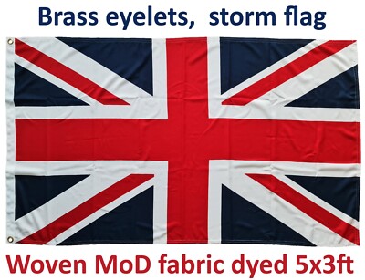 5x3ft premium Union Flag marine grade MoD woven cotton like UK Jack ...