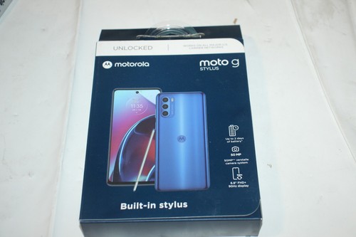 NEW Open Box Motorola Moto G Stylus XT2211-2 Blue 128GB Cell Phone ...
