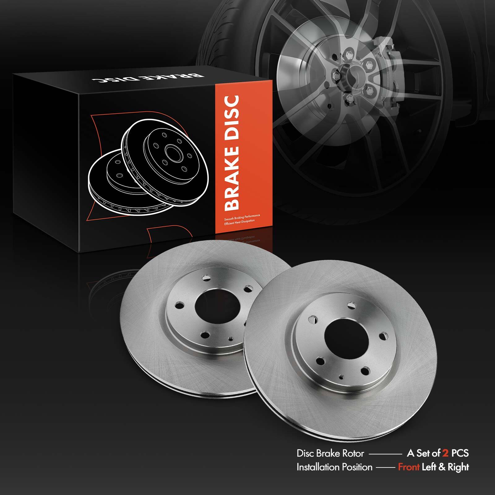 2Pcs Front Left & Right Disc Brake Rotors for Mazda 6 2014-2018 CX-5 ...