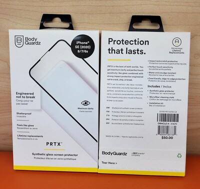 (BOGO) BodyGuardz Synthetic Glass Protector Apple iPhone SE(2020) / 8 ...