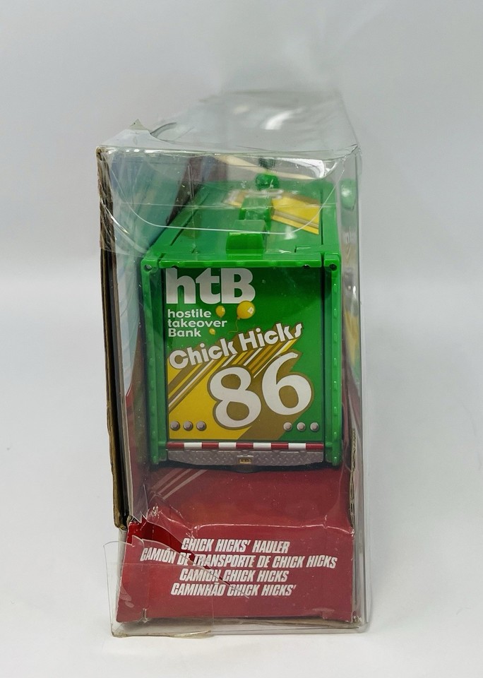 DISNEY PIXAR CARS CHICK HICKS HTB HAULER 2023 New HTF Damaged Package ...