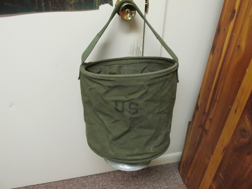 Vintage US Army Portable Shower Pail - Collapsible | eBay