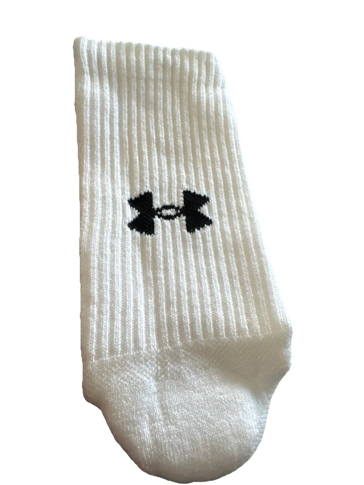 Under Armour UA Training Cotton Crew Socks White Men’s [large ] – NEW ...