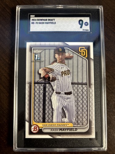 2024 Bowman Draft Paper Kash Mayfield San Diego Padres #BD-70 SGC 9 ...
