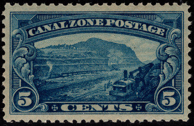 Canal Zone Stamp Scott # 107 Mint NH 5 Cents Blue Gaillard Cut ...