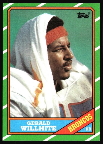 1986 Topps Gerald Willhite #114 Denver Broncos | eBay