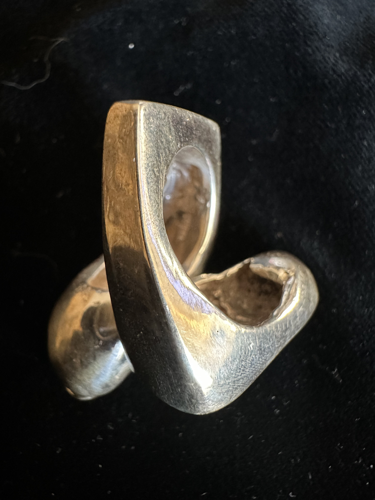Avant Garde Modernist Surreal Sterling Silver Surrealist double Finger ...