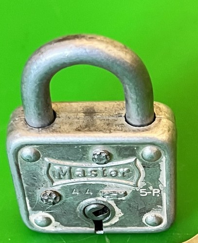 Antique/Vintage Small MASTER-LOCK Padlock Front Key Works Has Key | eBay