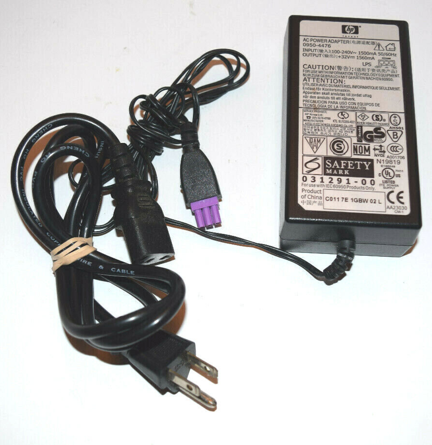 Genuine HP 0950-4476 printer OfficeJet AC Power Adapter W/Cord | eBay