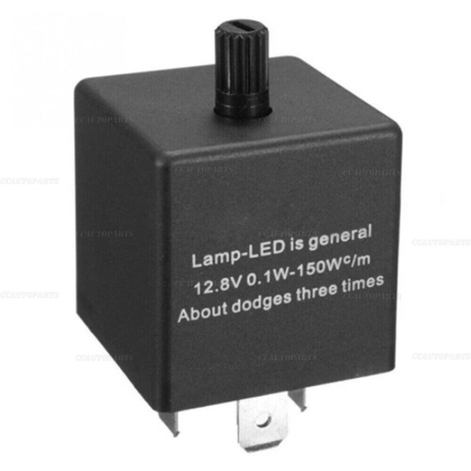 3-Pin LED Flasher Relay Adjustable CF13 Fits Turn Signal Light Fast ...
