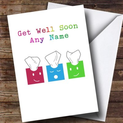 Personalised Tissue Boxes Get Well Soon Card | eBay UK