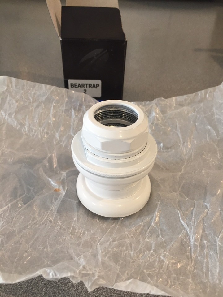 OLD SCHOOL BMX TIOGA BEARTRAP 2 HEADSET WHITE 1" threaded NEW Hutch GT ...