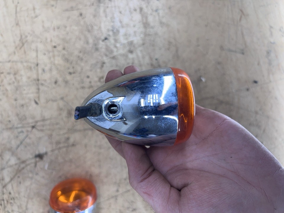 Harley Davidson Sportster Softail Dyna V-Rod Chrome Front Turn Signal ...