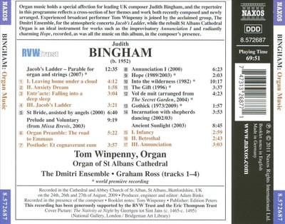 JUDITH BINGHAM: ORGAN MUSIC NEW CD 747313268771| eBay