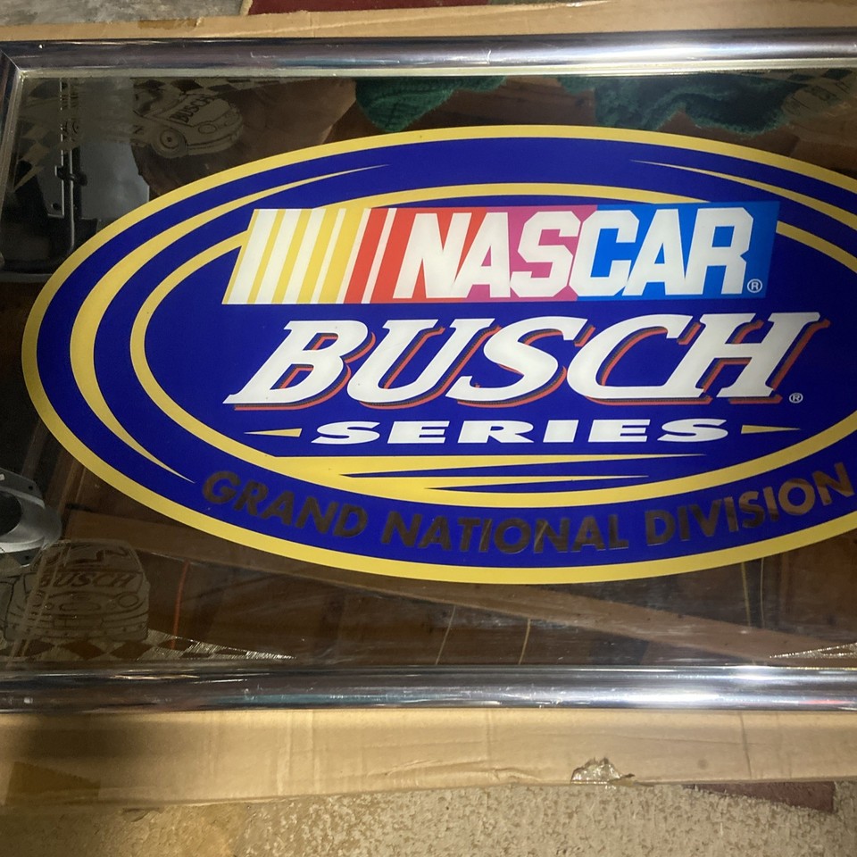 Vtg NASCAR BUSCH Series Grand National Division Large Mirror 31 X 19 ...
