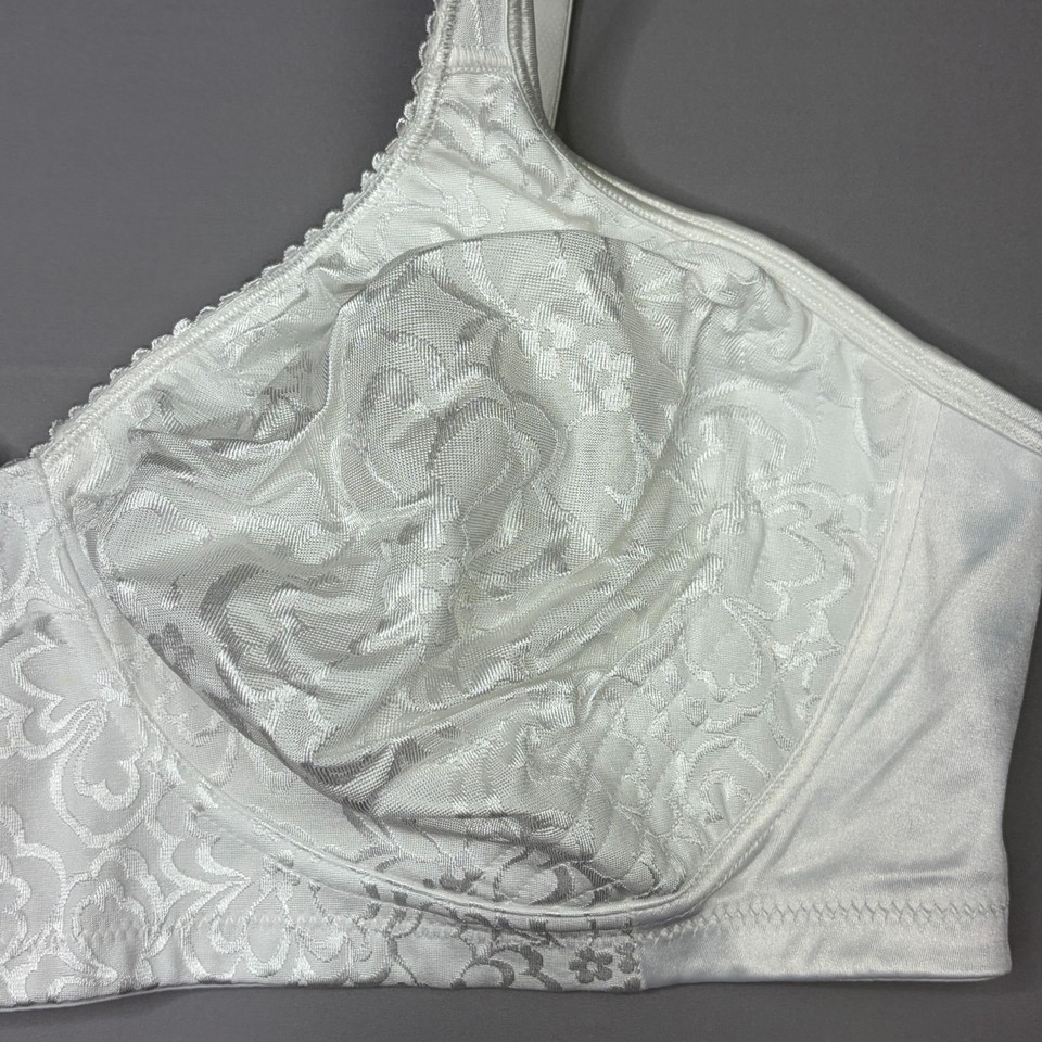 Playtex Bra 44C Unlined Cups Wire Free Adjustable Straps 4745 White ...