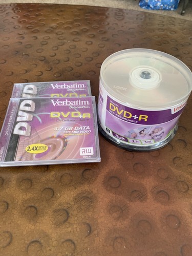 Verbatim DVD+R 50 pack Recordable Blank Media Brand New In Package 4.7 ...