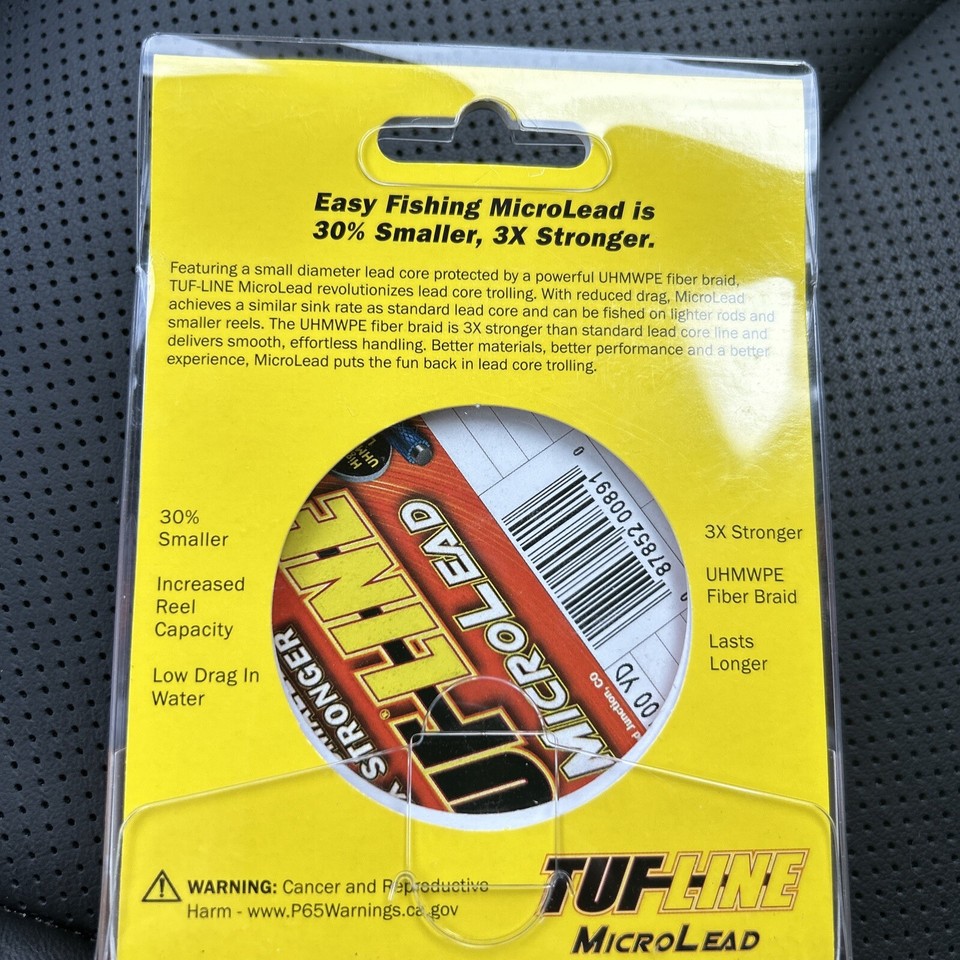 Tuf-Line ML15100 MicroLead Lead Core Spectra Braid Trolling Line 15lb ...