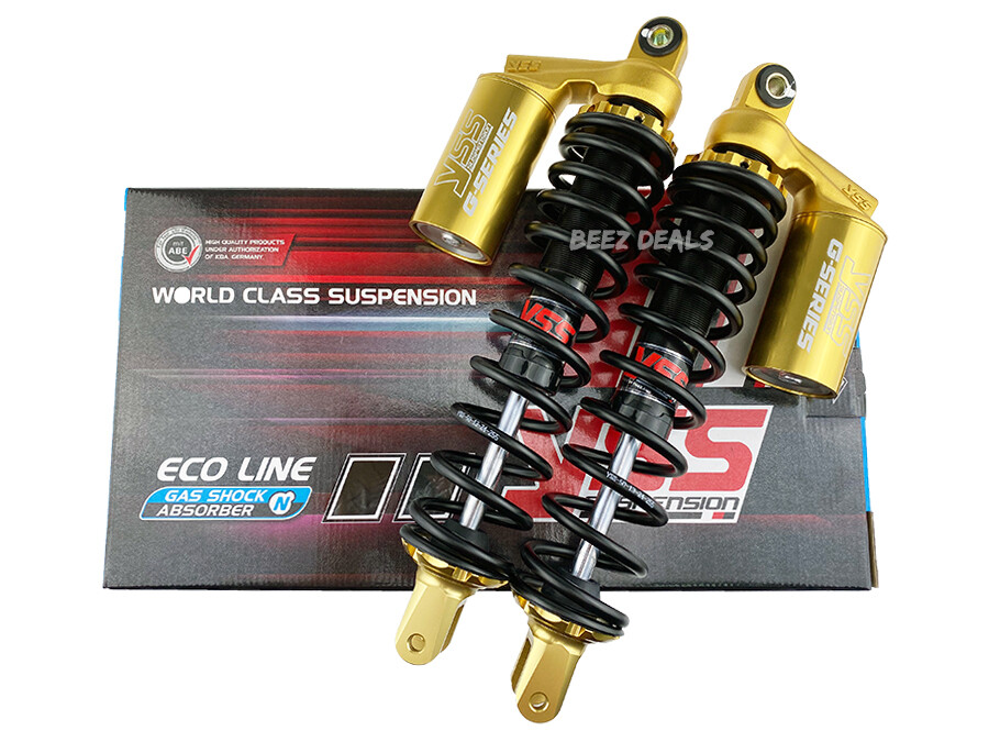YSS Shocks Absorber Adjustable G-Series Gold Edition Black YAMAHA X-MAX ...