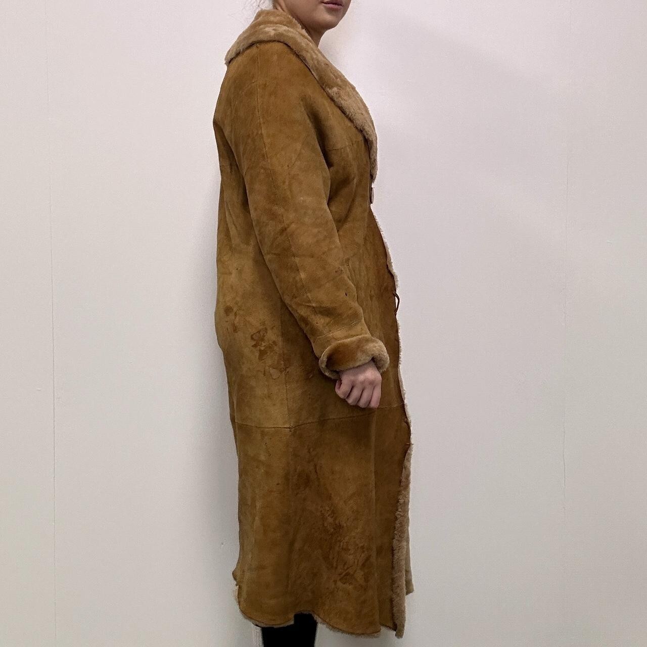 Genuine Sheepskin Shearling Suede Brown/Tan Coat Jack… - Gem