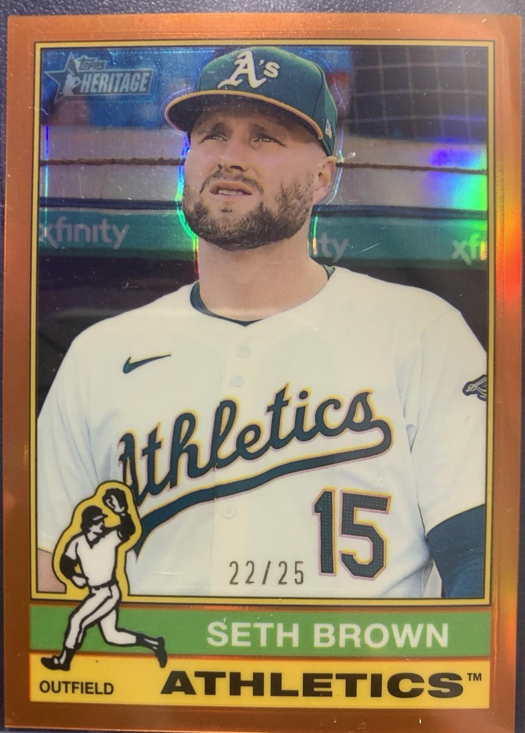 2025 Topps Heritage - Seth Brown #292 Chrome Orange Border /25 for sale ...