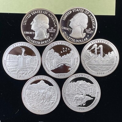 2011 S UNITED STATES CLAD PROOF ATB QUARTER MIX FULL ROLL $10 FACE ...