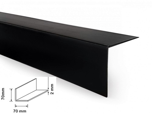 PVC CORNER BLACK 100X100 mm & 70x70mm 2,44 METRES PLASTIC 90 DEGREE ...