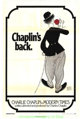 MODERN TIMES MOVIE POSTER R1972 CHARLES CHAPLIN STYLE A | eBay