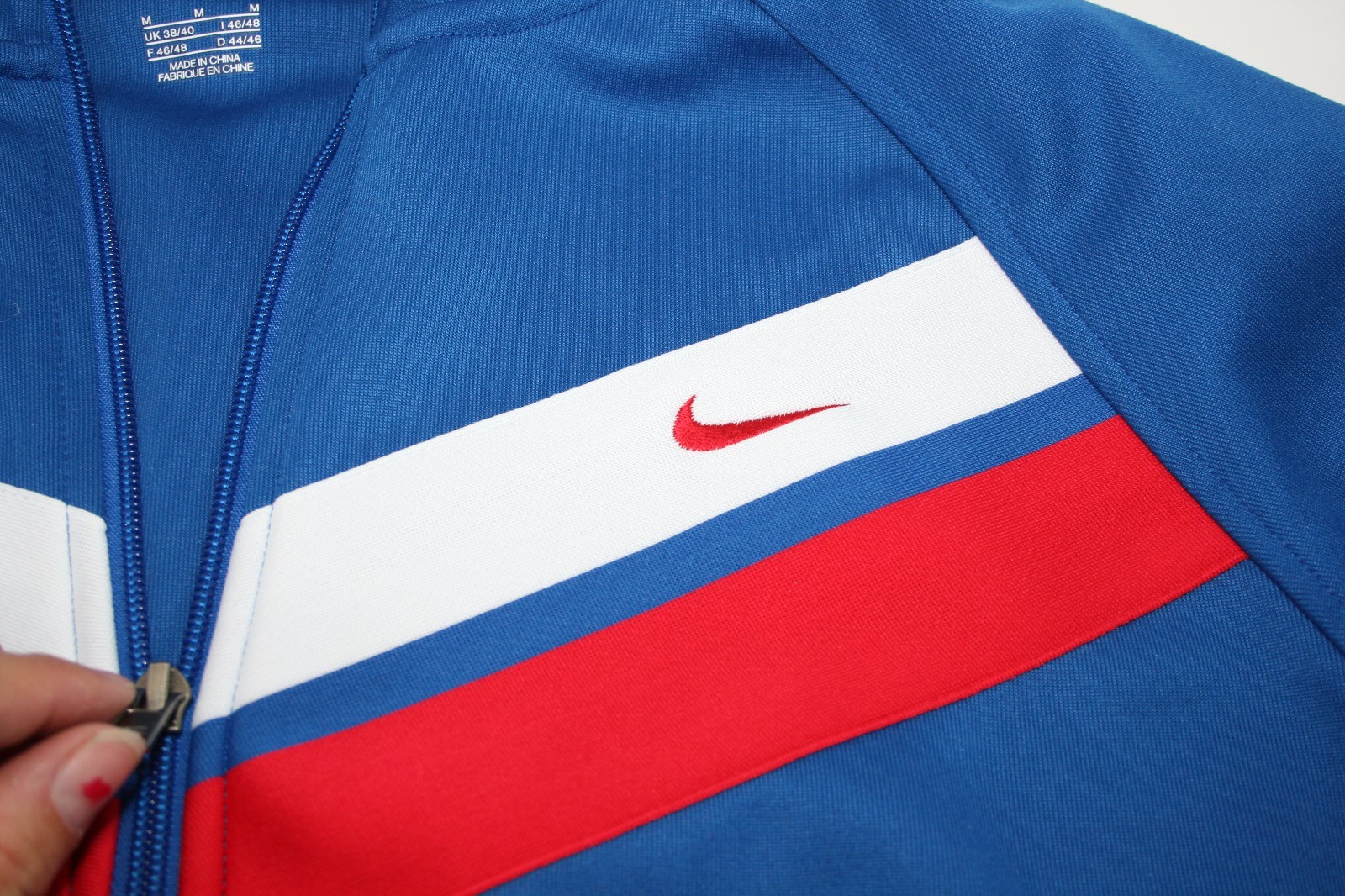 Men's Nike Track Jacket VTG Red White Blue M Retro 70's 80's Lounge ...