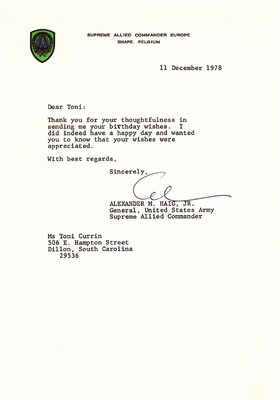 ALEXANDER M. HAIG JR. - TYPED LETTER SIGNED 12/11/1978 | eBay