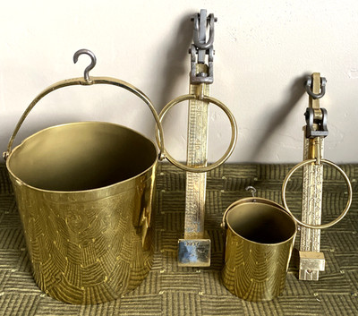 Fairbanks & Greenleaf Brass 1287 Hanging Grain Scale & Bucket + 8oz ...