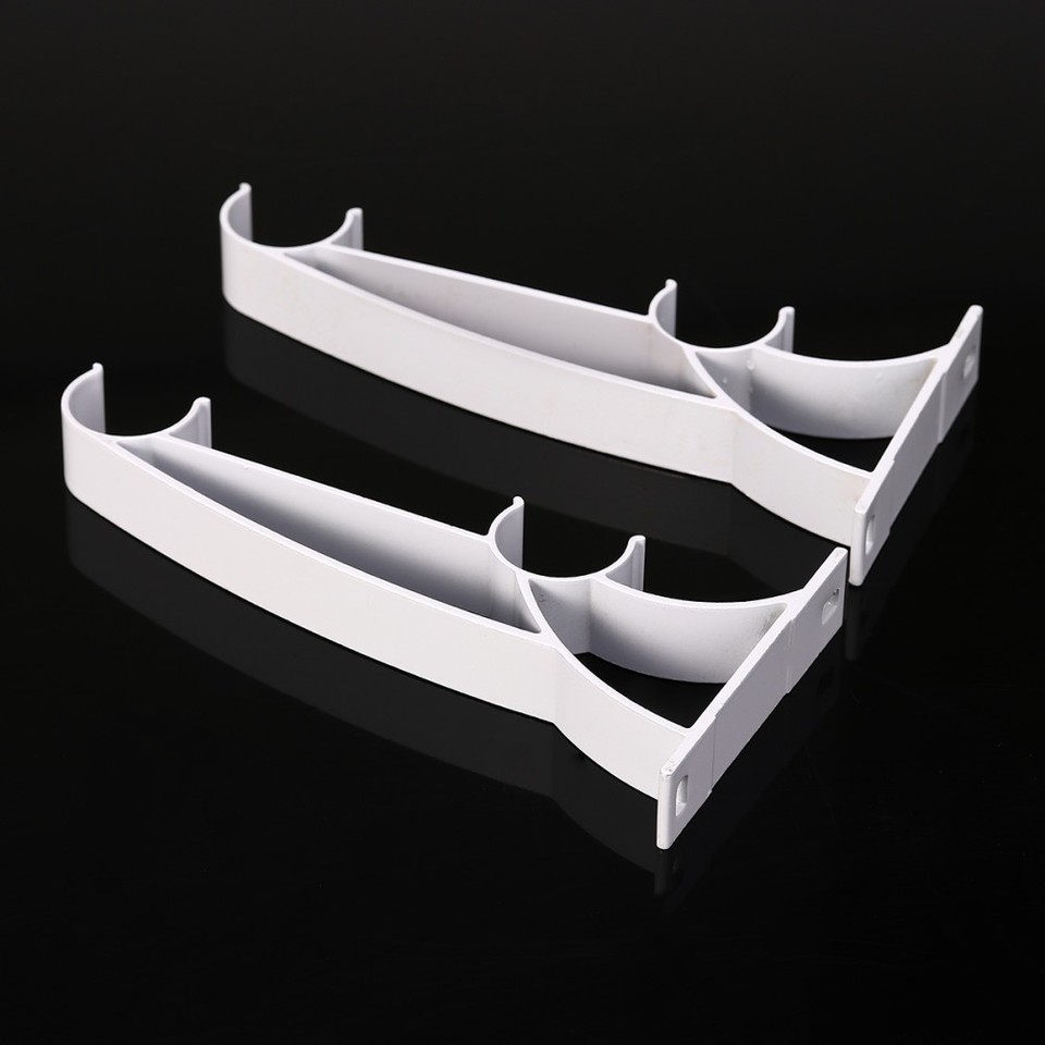 2 Pcs Curtain Accessories, Rod Bracket Brackets for Poles Drape Double ...