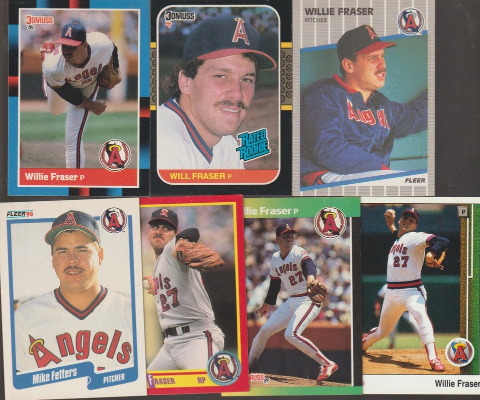 WILLIE FRASER LOT OF 210 BASEBALL CARDS 24 DIFFERENT with ROOKIES ...