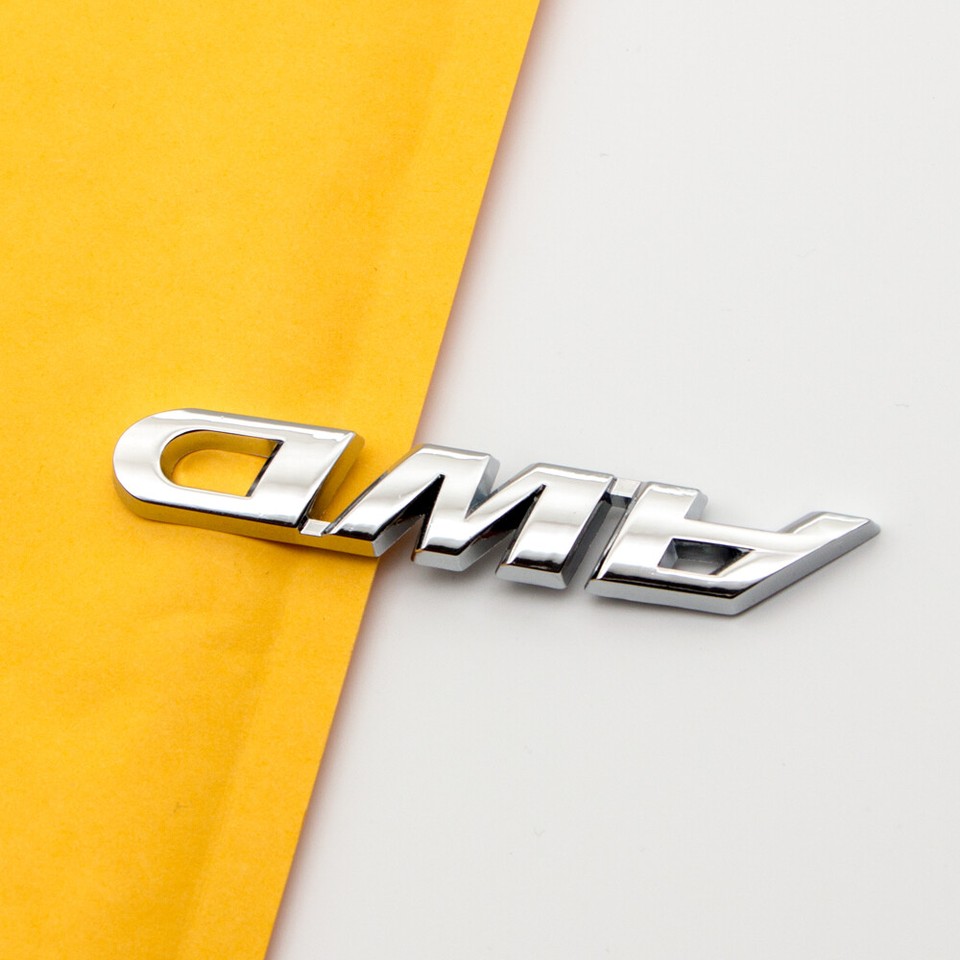 3Pcs Chrome Metal Small AWD Logo Off Road Emblem All Wheel Drive Badge ...