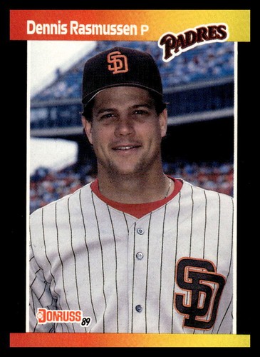 1989 Donruss #559 Dennis Rasmussen Padres No Dot Inc Variation Baseball ...