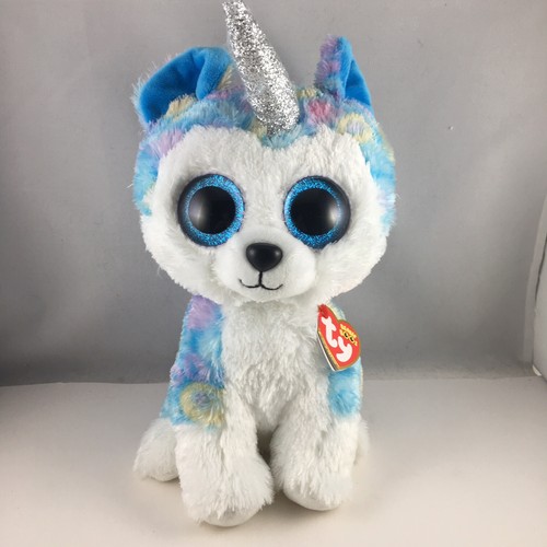 Ty Beanie Boos - HELENA the Unicorn Husky Dog (Medium Size - 9 Inch ...