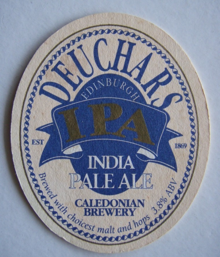 DEUCHARS IPA INDIA PALE ALE EDINBURGH CALEDONIAN BREWERY OF YEAR 1996 ...