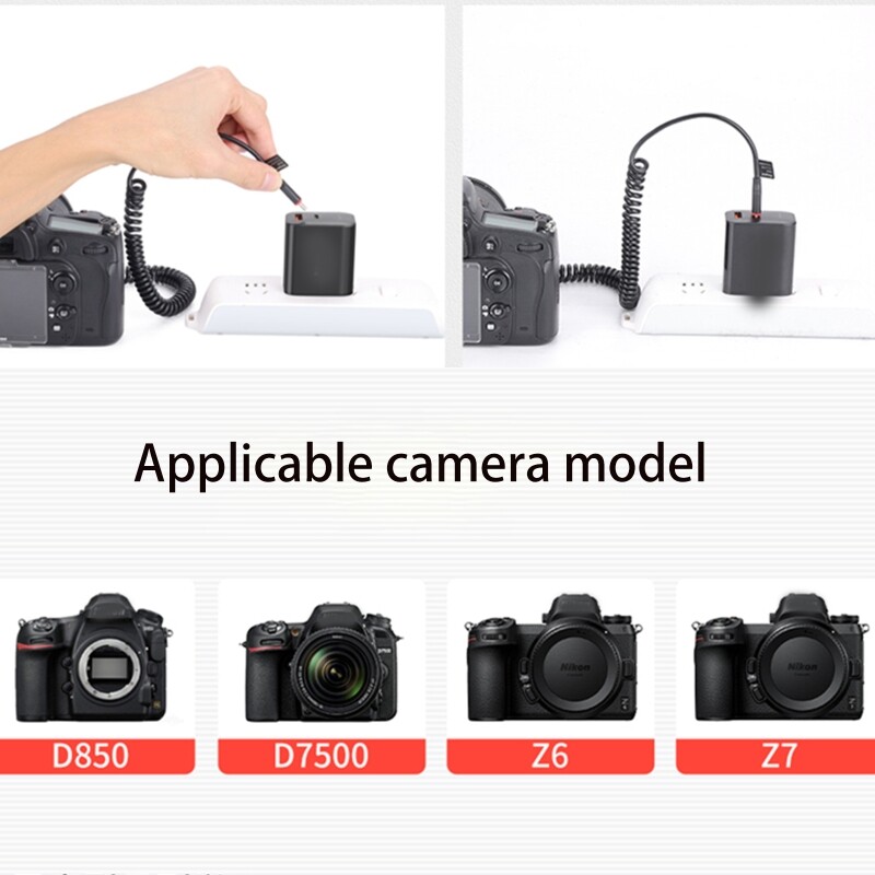 Type-C to EN EL15 Dummy Battery Camera Power Adapter for D7100 D800 ...