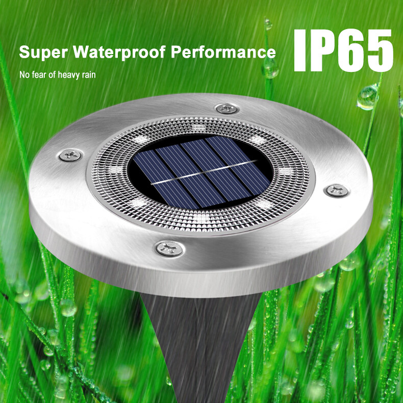 LED Solar RGB Ground Lights Floor Decking Patio Outdoor Garden Lawn ...